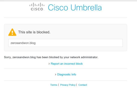 Do it Live: Cisco Umbrella – Zeros & Won
